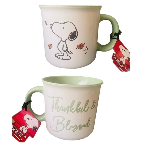 Peanuts | Dining | Snoopy 2oz Thankful And Blessed Thanksgiving Fall ...